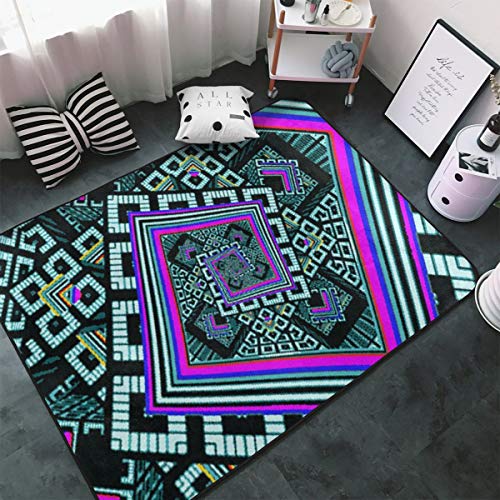 NiYoung Kaleidoscope Trippy Acid Kitchen Rug Memory Foam Floor Pad Rugs with Non-Slip Rubber Backing, Fast Dry Throw Bath Rugs Standing Mat Home Decor Cozy Nursery Rugs