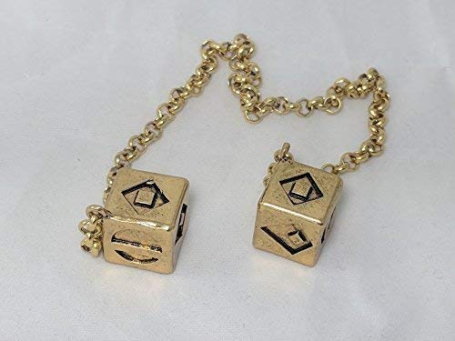 Antiqued Weathered Metal Han Solo Smuggler's Dice with box