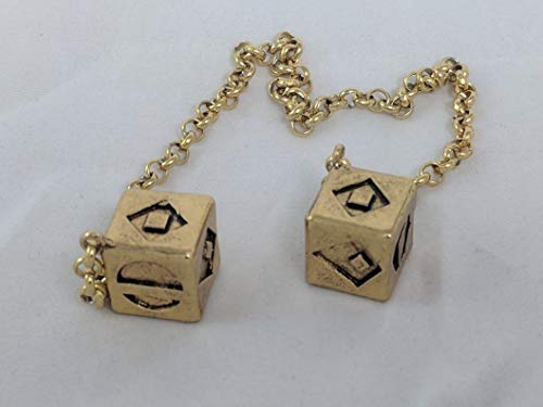 Antiqued Weathered Metal Han Solo Smuggler's Dice with box