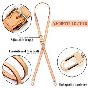 SMART DK Vachetta Leather Strap Adjustable Crossbody Strap for Small Bags Pochette Mini NM Eva Favorite PM MM Nano Speedy with Gift Box