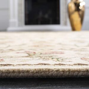 SAFAVIEH Bergama Collection 6' x 9' Ivory / Ivory BRG161B Handmade Oriental Premium Wool Area Rug