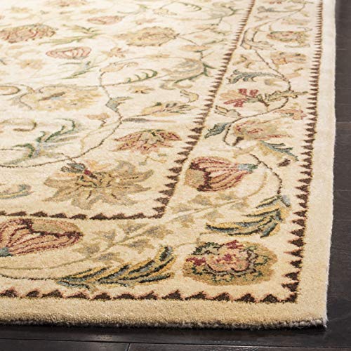 SAFAVIEH Bergama Collection 6' x 9' Ivory / Ivory BRG161B Handmade Oriental Premium Wool Area Rug