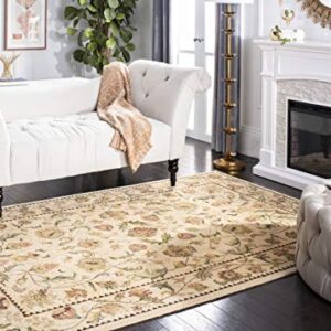 SAFAVIEH Bergama Collection 6' x 9' Ivory / Ivory BRG161B Handmade Oriental Premium Wool Area Rug