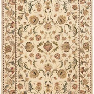 SAFAVIEH Bergama Collection 6' x 9' Ivory / Ivory BRG161B Handmade Oriental Premium Wool Area Rug