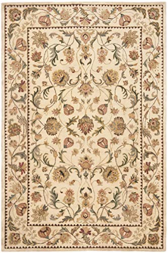 SAFAVIEH Bergama Collection 6' x 9' Ivory / Ivory BRG161B Handmade Oriental Premium Wool Area Rug