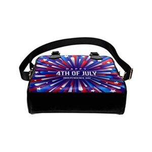 InterestPrint Usa Patriotic Colors Firework 4Th of July Crossbody Purse Bags for Women Shoulder Bag