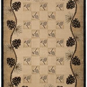 Rug Empire Pine Bluff Area Rug, 5'3"x7'7", Beige