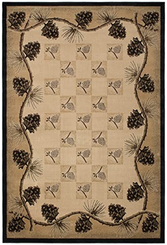 Rug Empire Pine Bluff Area Rug, 5'3"x7'7", Beige