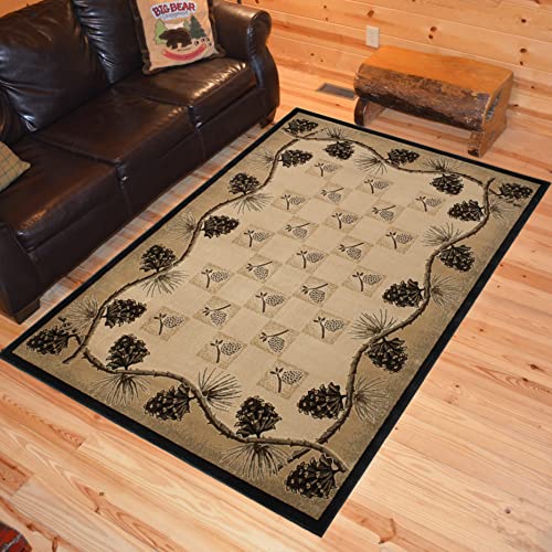 Rug Empire Pine Bluff Area Rug, 5'3"x7'7", Beige