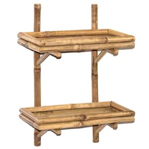 Bamboo54 Double Bamboo Wall Shelf