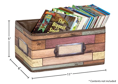 Teacher Created Resources Reclaimed Wood Small Storage Bin