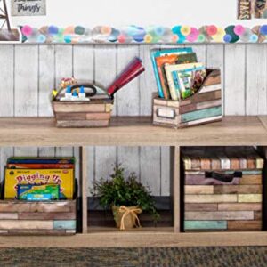 Teacher Created Resources Reclaimed Wood Small Storage Bin