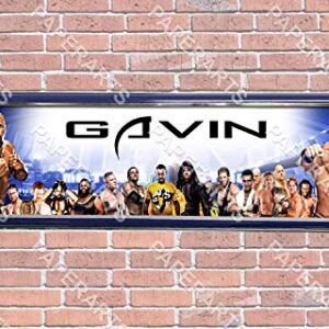 WWE - Personalized Birthday Name Poster with Custom Name On it, Border Mat and Frame Options