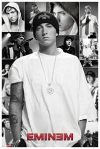 gb eye ltd lp1657, eminem, collage, maxi poster, 61 x 91.5 cm, wood, multi-colour