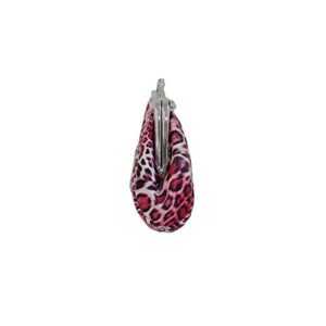 JNB Synthetic Leopard Print Clutch, Pink