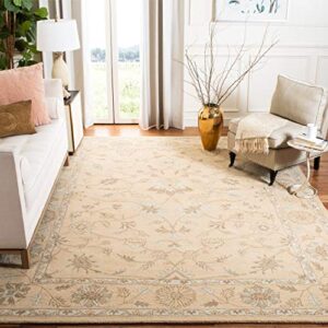 safavieh wyndham collection 8′ x 10′ light gold / light gold wyd205a handmade modern premium wool area rug