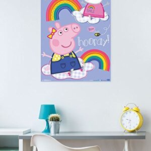 Trends International Peppa Pig - Hooray Wall Poster, 22.375" x 34", Unframed Version