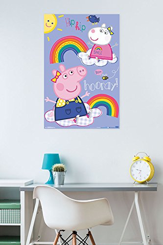 Trends International Peppa Pig - Hooray Wall Poster, 22.375" x 34", Unframed Version