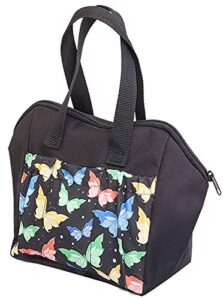 abs novelties butterfly pattern 6 pocket tote