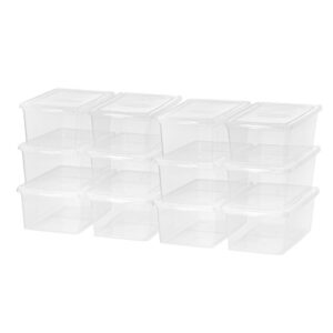 IRIS USA CNL-17 Clear non-latching box, 17 Qt, 12 Pack