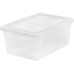 iris usa cnl-17 17 quart non-latching box, clear