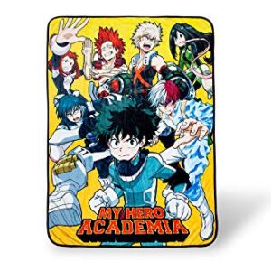 JUST FUNKY My Hero Academia Superheroes Lightweight Fleece Throw Blanket | 45 x 60 Inches