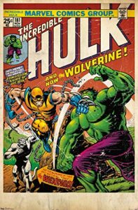 trends international 24x36 marvel comics-wolverine-cover wall poster, 24″ x 36″, premium unframed version