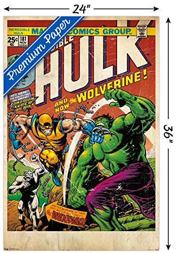 Trends International 24X36 Marvel Comics-Wolverine-Cover Wall Poster, 24" x 36", Premium Unframed Version