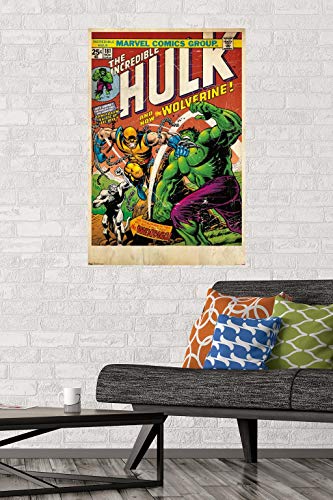 Trends International 24X36 Marvel Comics-Wolverine-Cover Wall Poster, 24" x 36", Premium Unframed Version