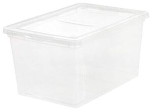 iris usa cnl-58 58 quart non-latching box, clear