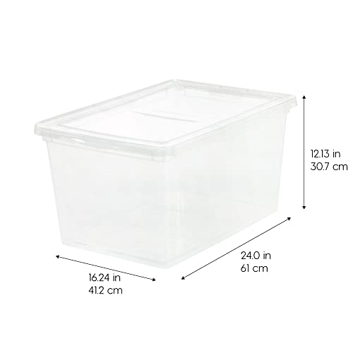 IRIS USA CNL-58 58 Quart Non-Latching Box, Clear