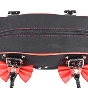 Lost Queen Cherry Bomb Skull Cherries Polka Dot Bow Handbag Rockabilly Black Red