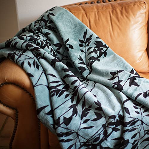 Denali Ultimate Comfort Floral Throw Blanket, Plush, Hand-Stitched, Super Cozy Blankets Made in The USA, Branches