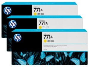 hp b6y42a 771, (b6y42a) 3-pack yellow original ink cartridges