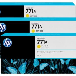 HP B6Y42A 771, (b6y42a) 3-Pack Yellow Original Ink Cartridges