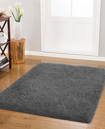 Vista Living Claudia Shag Area Rug 30 in. x 48 in., Charcoal