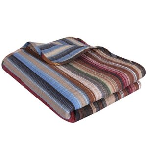 Greenland Home Durango 100% Cotton Reversible Throw Blanket, 50 x 60 inches, Earth