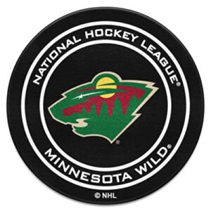 fanmats – 10269 nhl minnesota wild nylon face hockey puck rug 27″ diameter