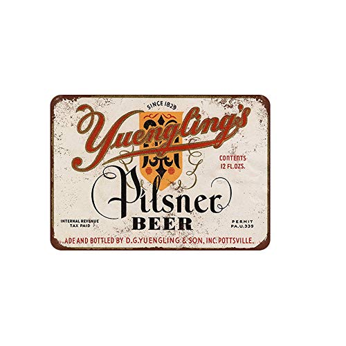 YFULL Yuengling's Pilsner Beer Brown Ale Stella Artois Brooklyn's Tin Sign Metal Retro Vintage Signs 8x12 4pcs