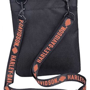 Harley-Davidson Women's Rubber #1 Logo Crossbody Sling Purse - Black/Rust