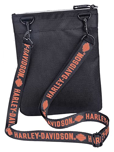 Harley-Davidson Women's Rubber #1 Logo Crossbody Sling Purse - Black/Rust