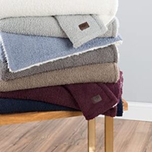 UGG Ana Knit Throw Blanket - Plush Oversized Reversible Accent Blanket - 50” x 70” - Shell