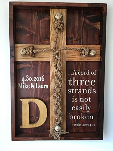 BC Plaxidermy Wedding Unity Ceremony - Tie The Knot Braid w/Ecclesiastes 4:12 Scripture and Personalized Names/Dates