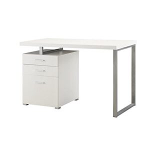 COASTER Brennan 3-Drawer Reversible set up Office Desk | White.