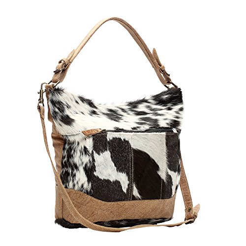 Myra Bag Dual Strap Cowhide & Leather Tote Bag S-1168