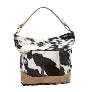 Myra Bag Dual Strap Cowhide & Leather Tote Bag S-1168