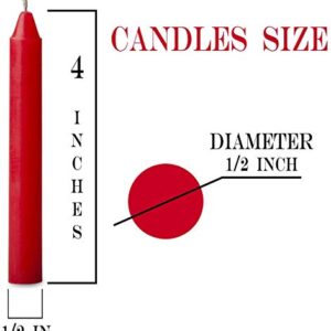 100 pcs Bulk Red Candles for Christmas Tree - Angel Chime Decorations - Christmas Pyramids Carousel - 4 inch X 1/2 inch Diameter - 1.5 Hour Burn Time.Unscented