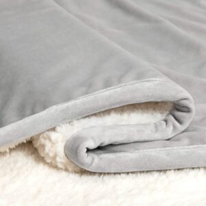 UGG Bliss Sherpa Throw Blanket - Plush Oversized Reversible Accent Blanket - 50” x 70” - Seal