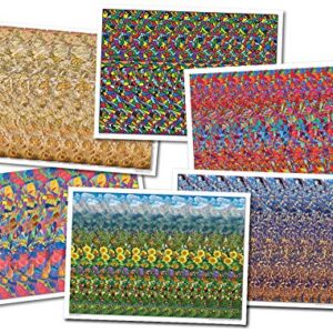 Set of Six 18"x13" Stereogram Posters (Set#2)