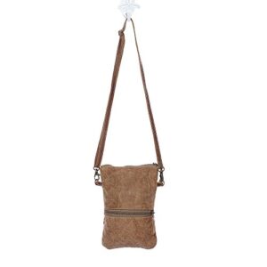 Myra Bag White & Brown Cowhide Crossbody Bag S-1173